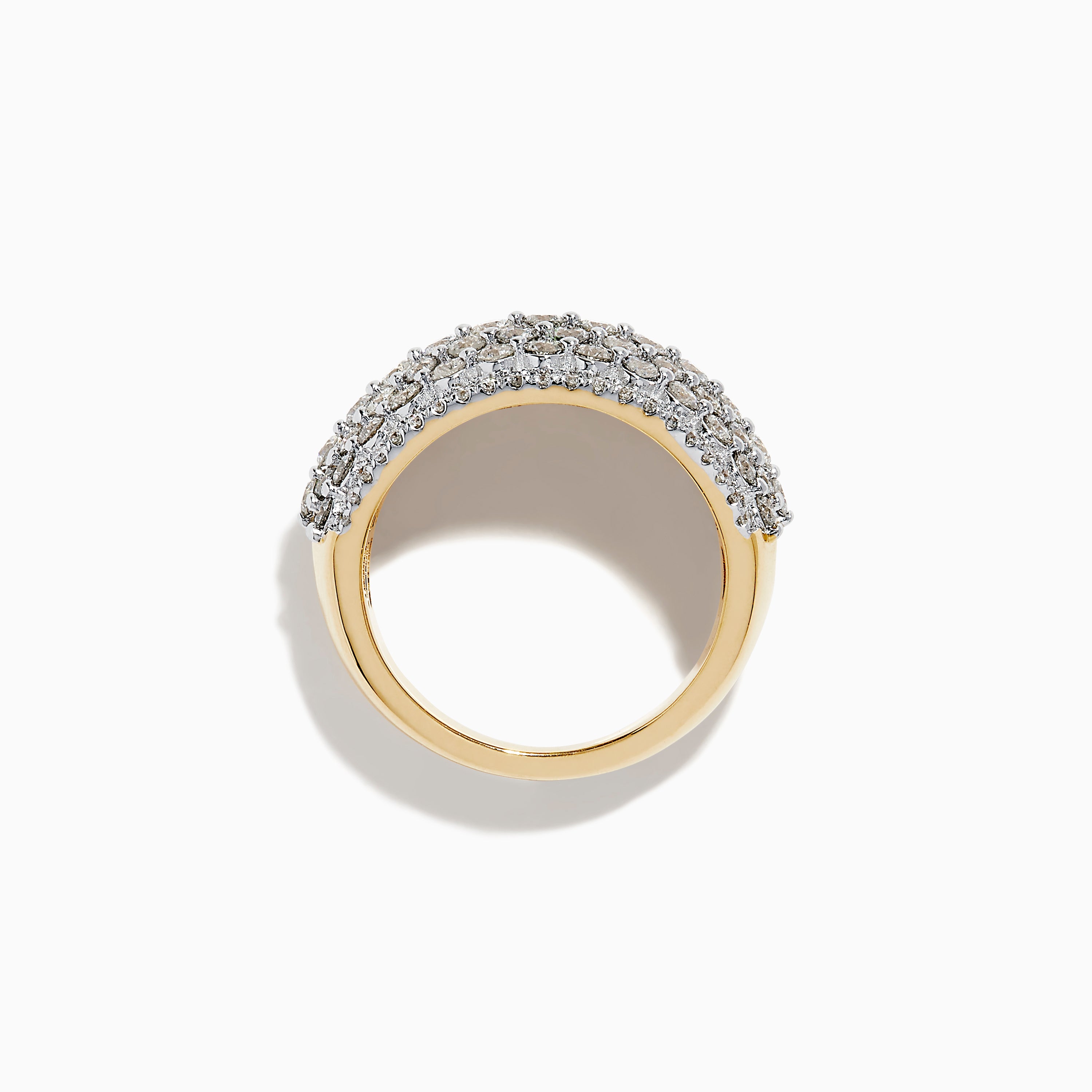 D'Oro 14K Yellow Gold Diamond Wide Band Ring – effyjewelry.com