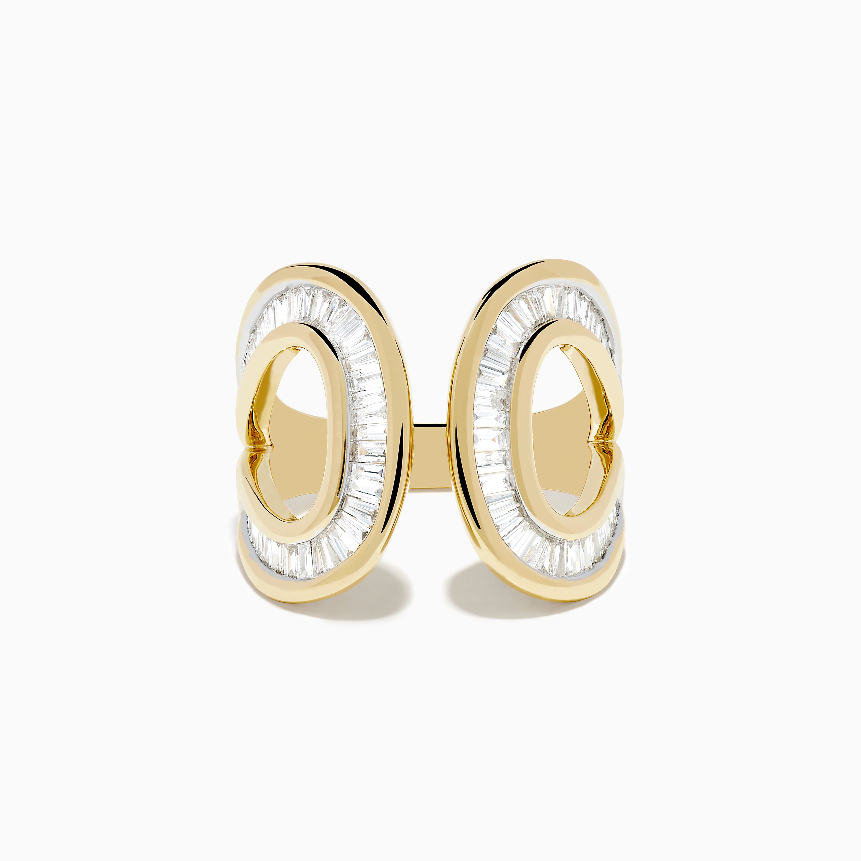 D'Oro 14K Yellow Gold Diamond Open Ring – effyjewelry.com