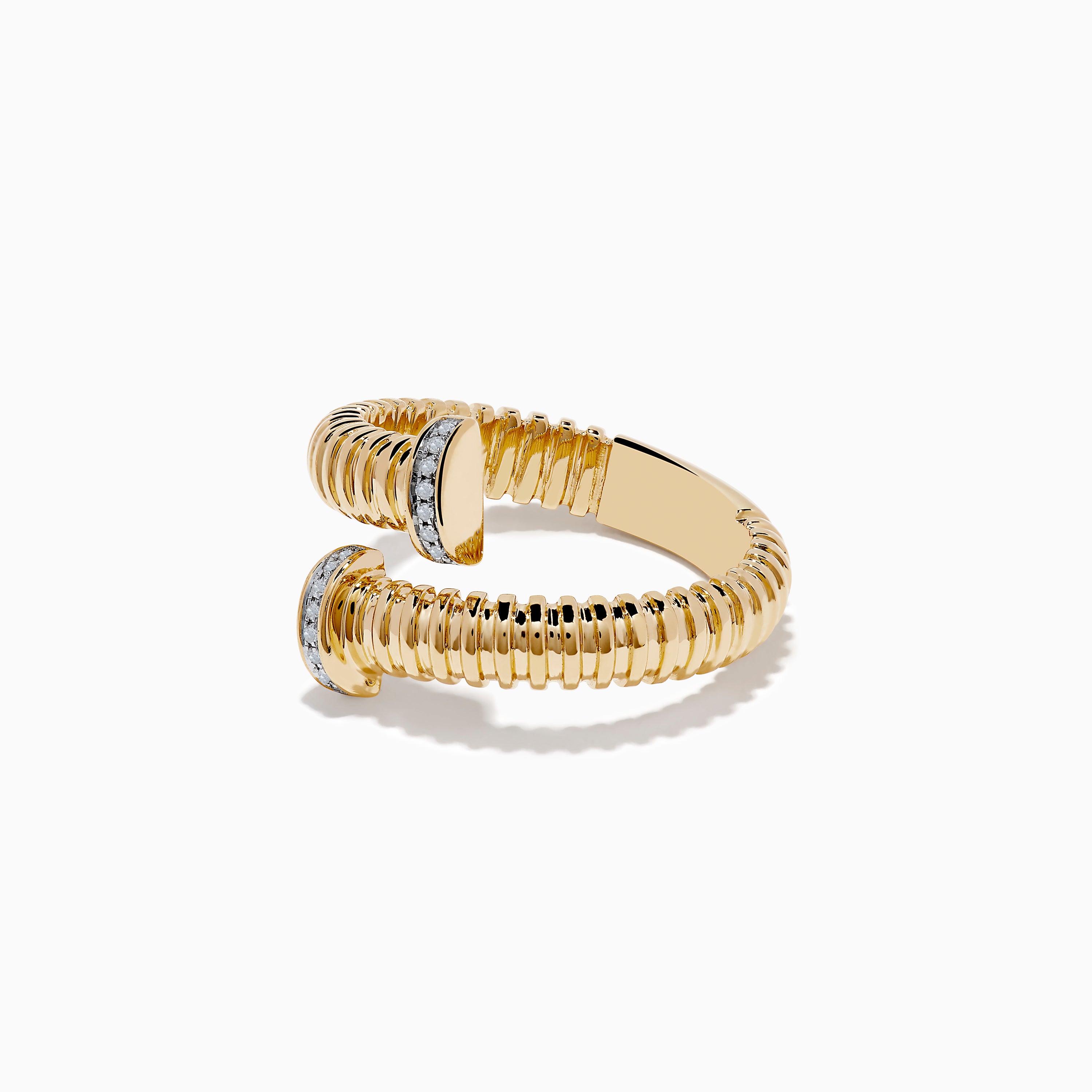D'Oro 14K Yellow Gold Diamond Bypass Ring – effyjewelry.com