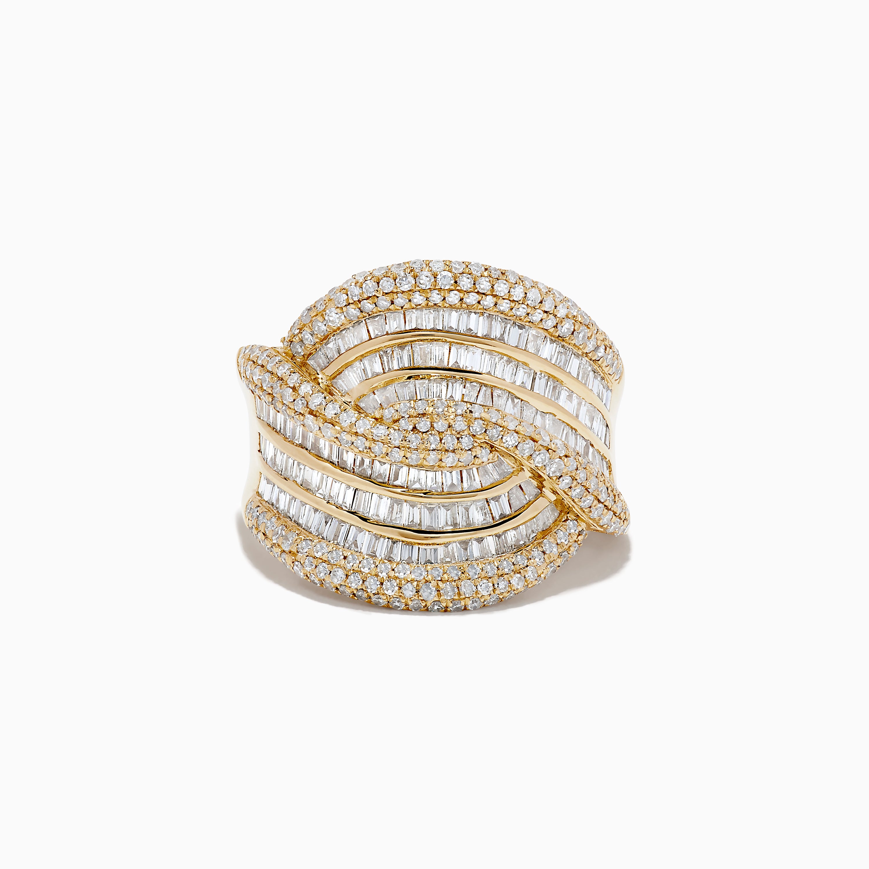 D'oro 14K Yellow Gold Diamond Statement Ring 1.54 TCW – effyjewelry.com