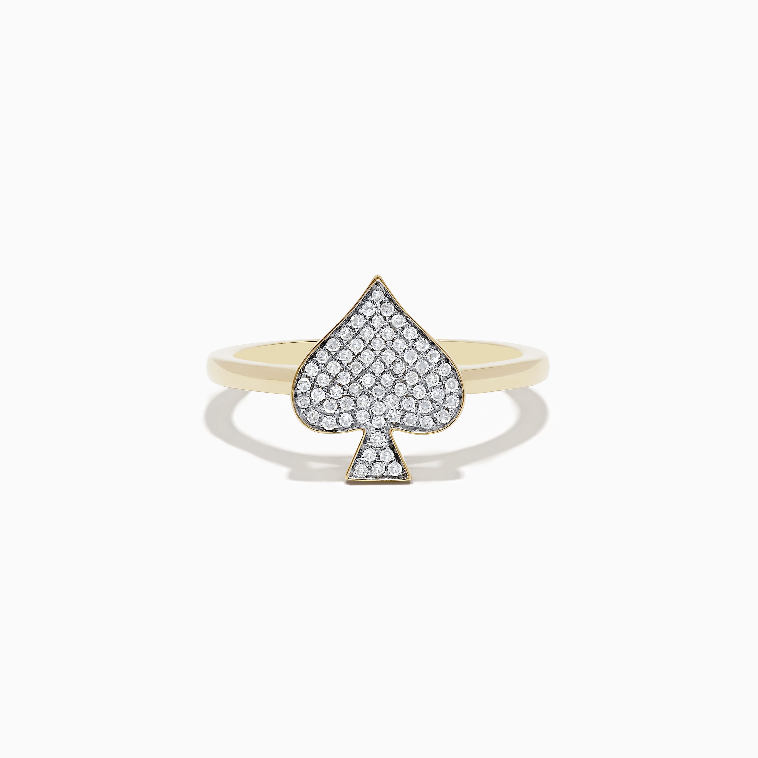 Casino 14K Yellow Gold Diamond Spade Suit Ring – effyjewelry.com