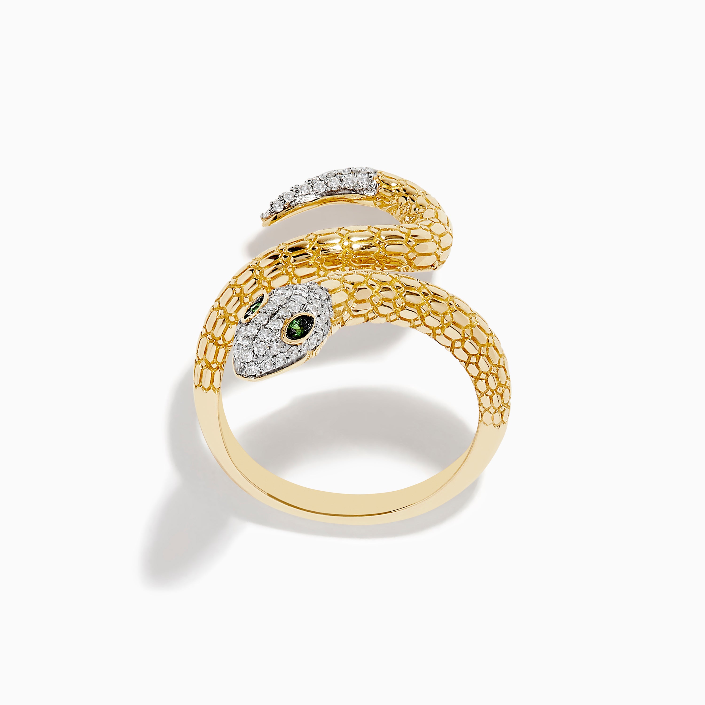 Safari 14k Yellow Gold Snake Diamond Ring – effyjewelry.com