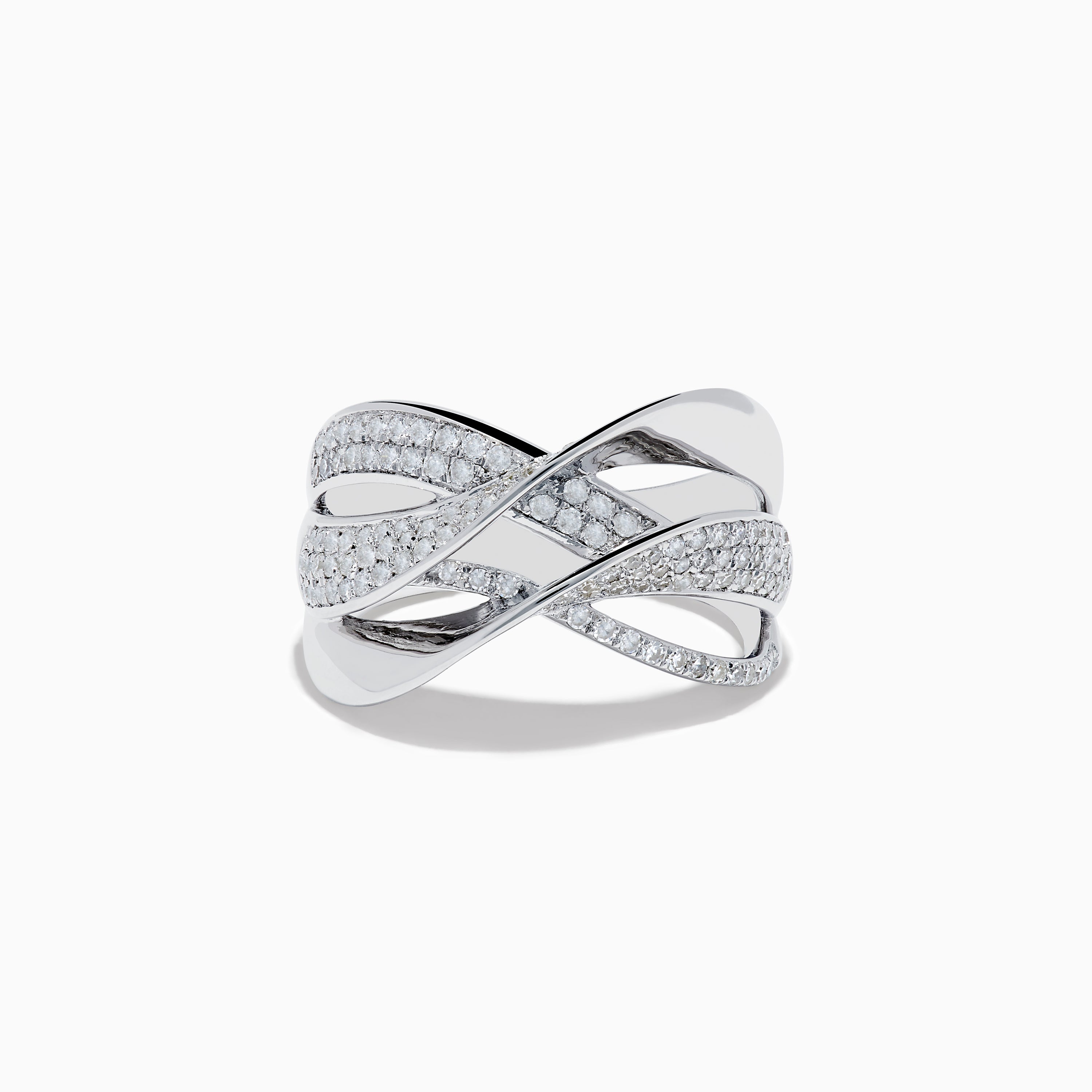 925 Sterling Silver Diamond Crossover Ring – effyjewelry.com
