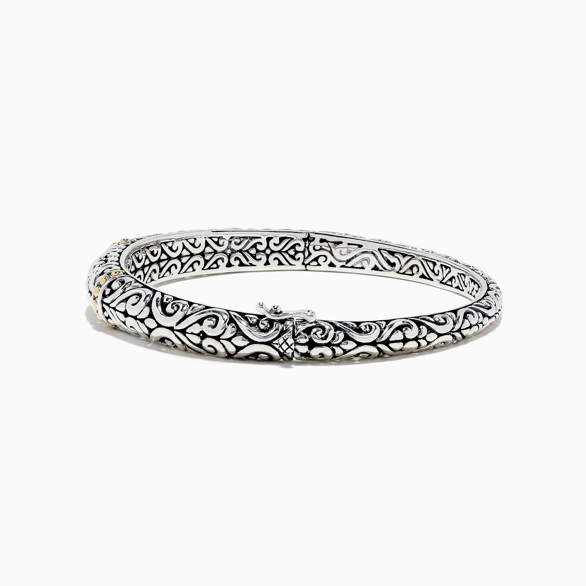 925 Sterling Silver and 18K Gold Bangle – effyjewelry.com