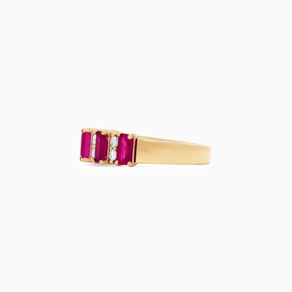 Effy Ruby Royale 14K Yellow Gold Ruby and Diamond Ring, 2.10 TCW ...