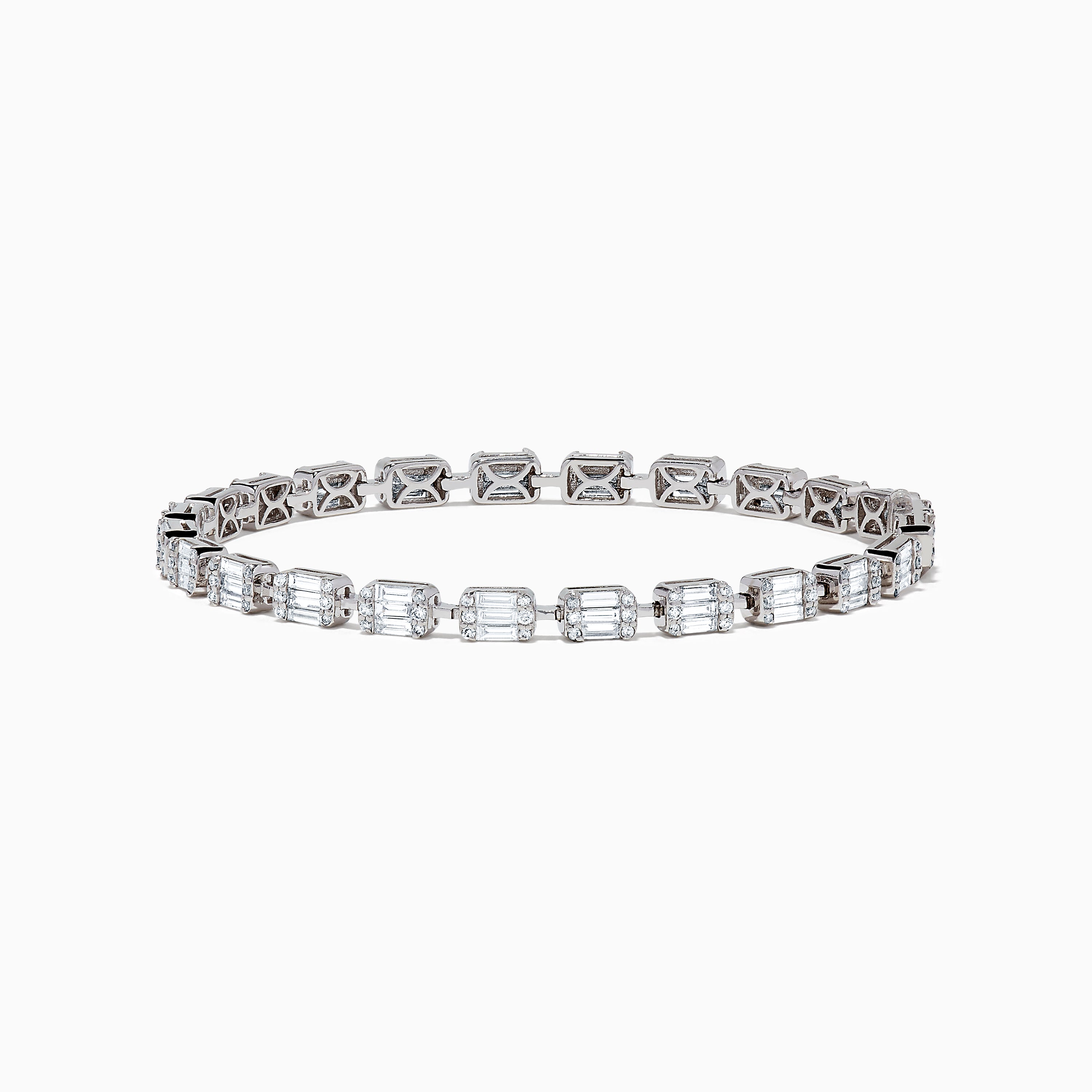 14K White Gold Diamond Tennis Bracelet – effyjewelry.com