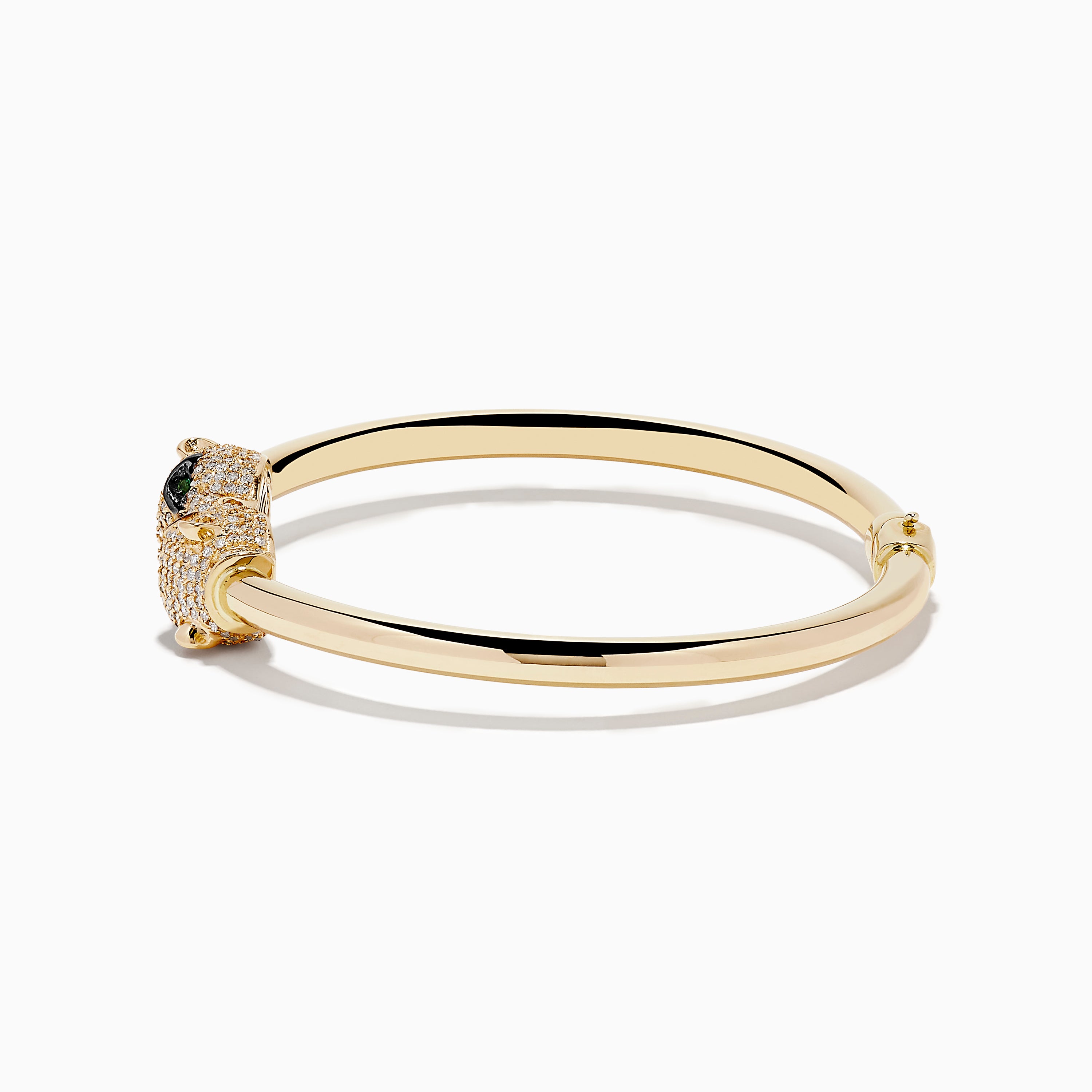 Signature 14K Yellow Gold Emerald and Diamond Bangle – effyjewelry.com