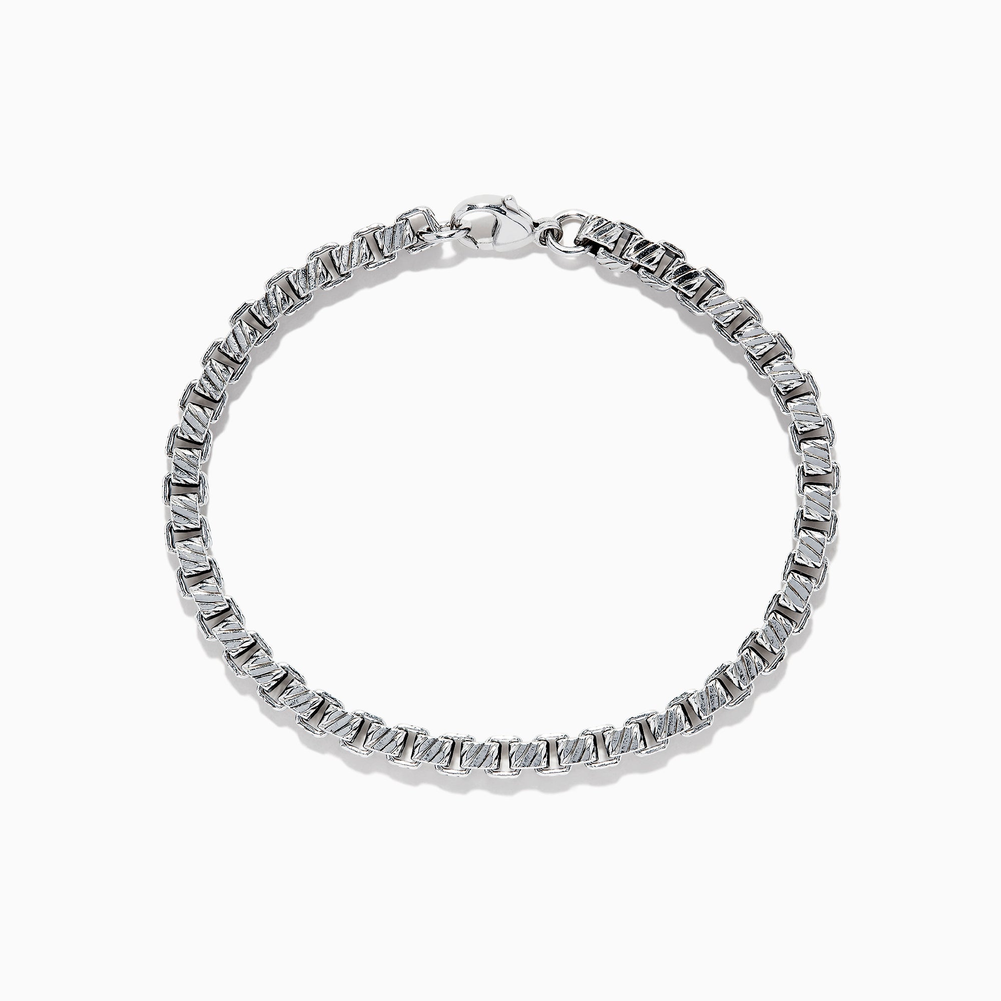 Men's 925 Sterling Silver Box Link Bracelet – effyjewelry.com