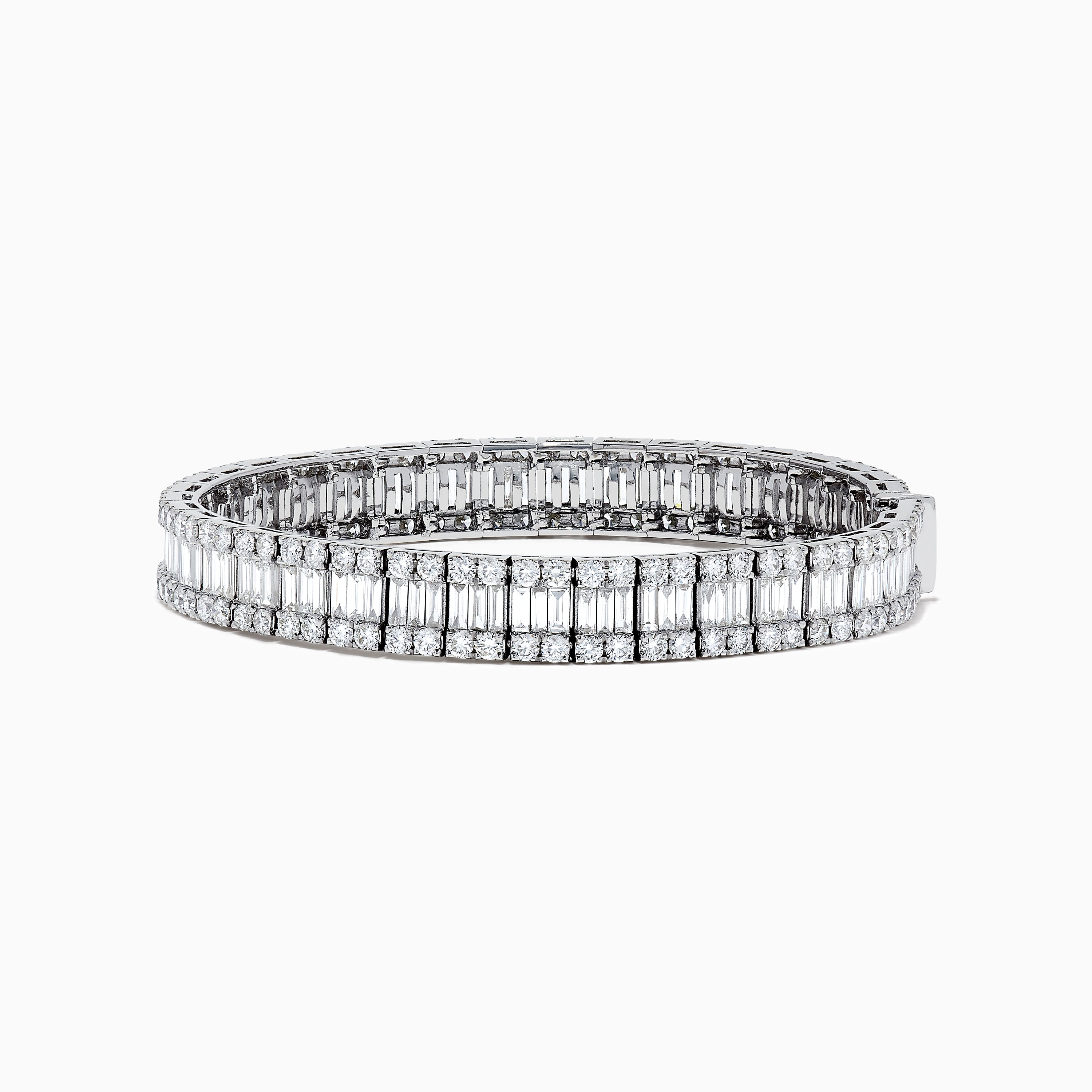 Classique 14K White Gold Diamond Tennis Bracelet 10 TCW – effyjewelry.com