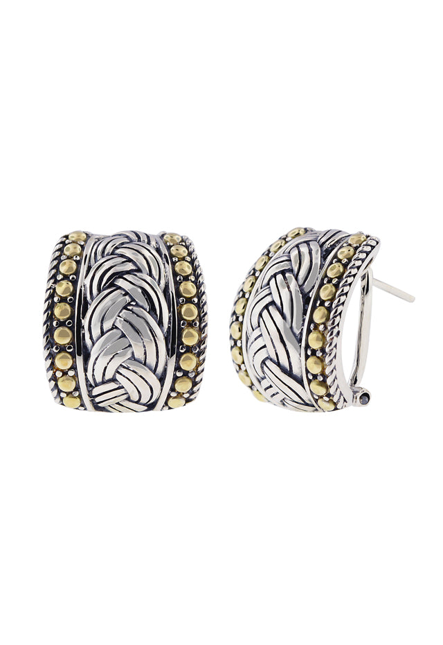 925 Classic Sterling Silver and 18K Yellow Gold Earrings – effyjewelry.com