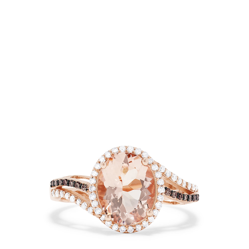 Effy 14K Rose Gold Morganite and Diamond Ring, 2.80 TCW | effyjewelry.com