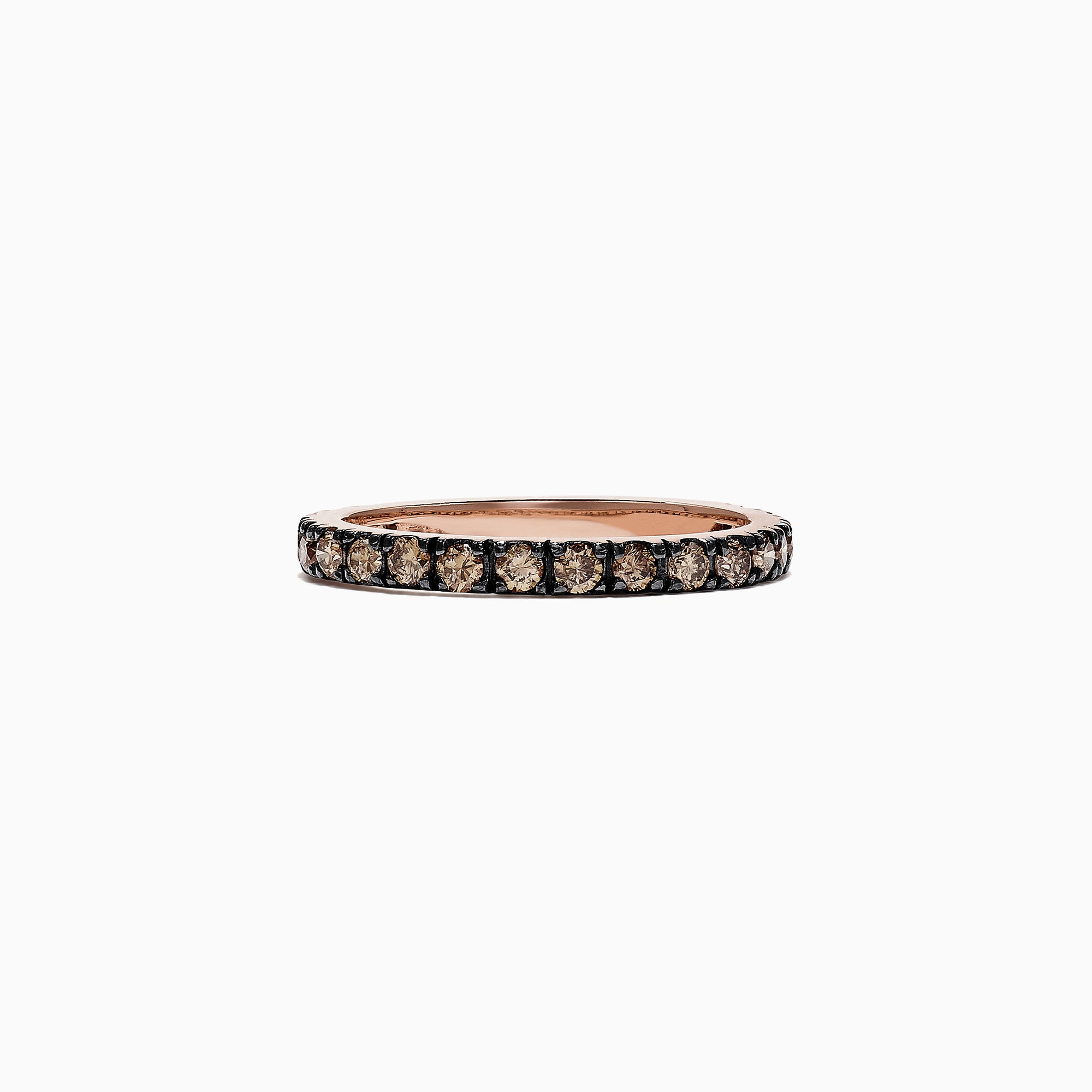 14K Rose Gold Brown Diamond Stacking Ring, 0.65 TCW – effyjewelry.com
