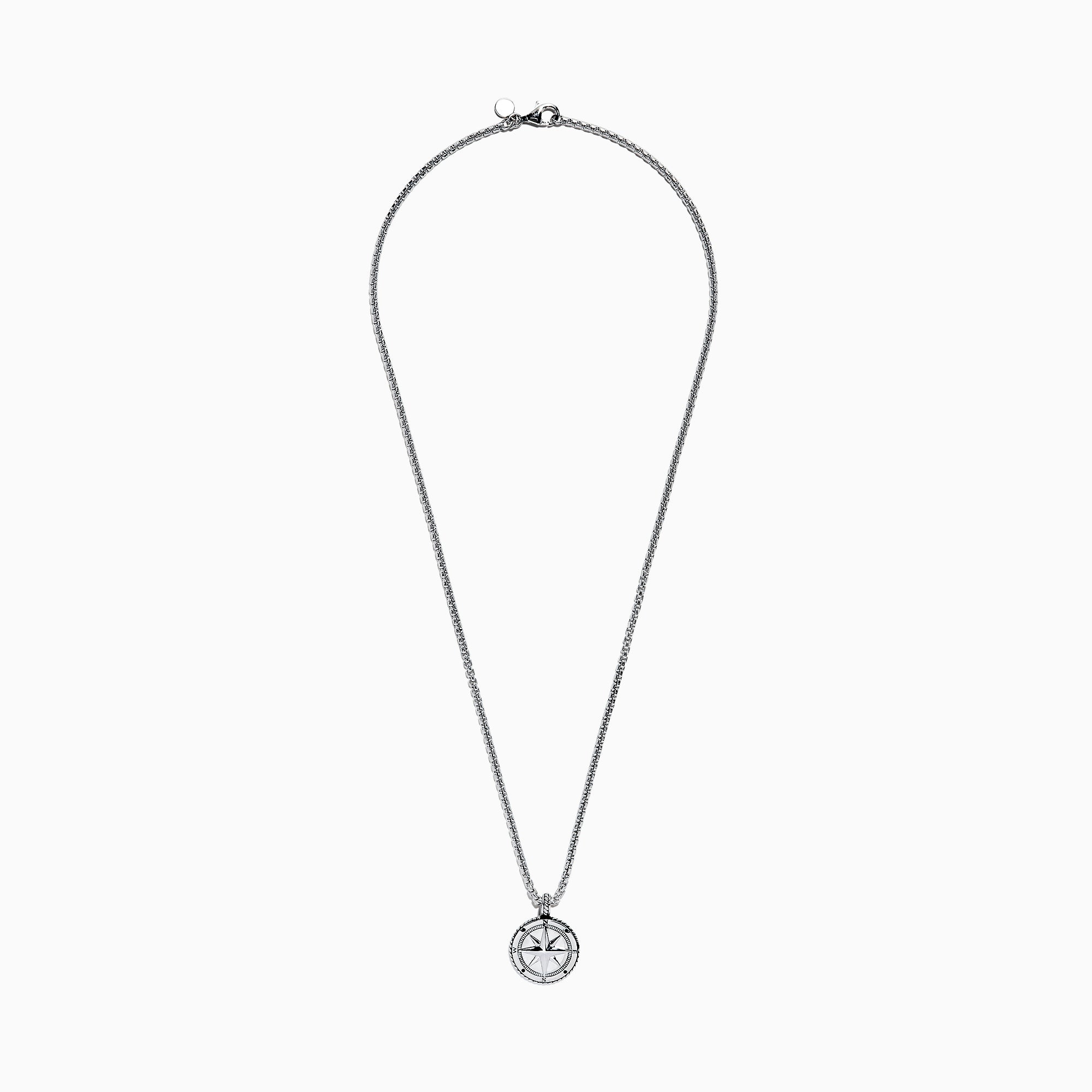 Men's Sterling Silver Compass Pendant – effyjewelry.com