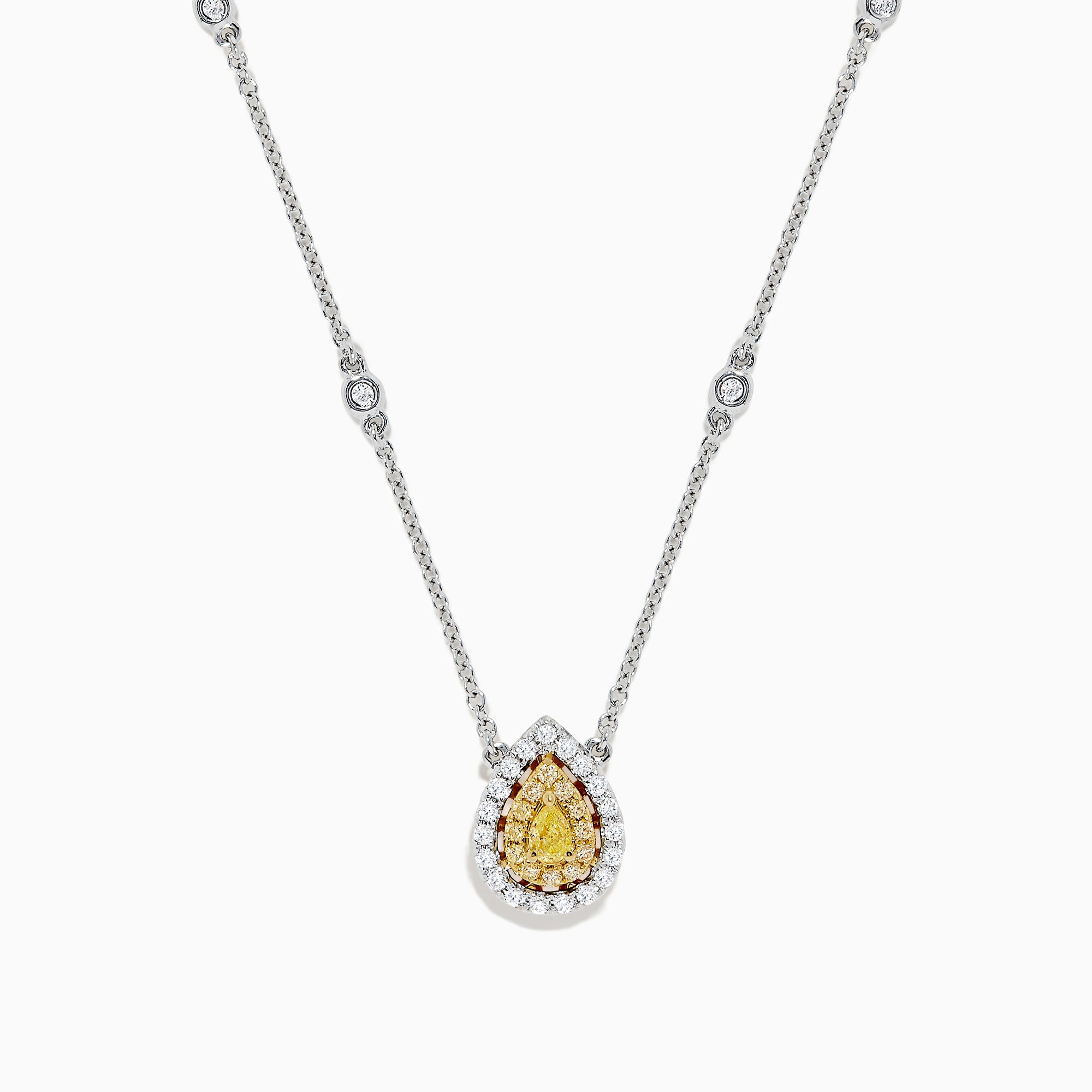 Canare 18K Two-Tone Gold Yellow and White Diamond Necklace, 0.69 TCW ...