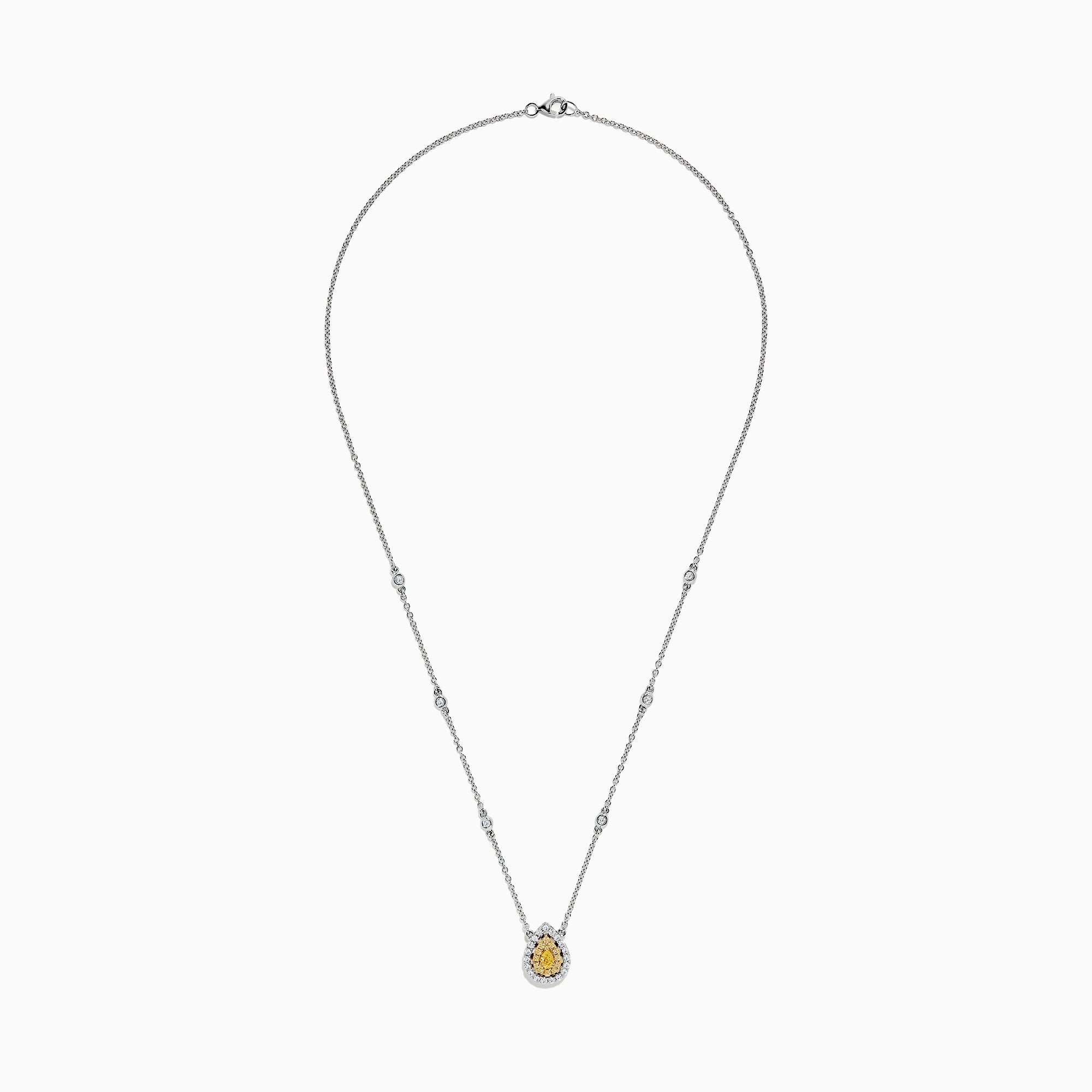 Canare 18K Two-Tone Gold Yellow and White Diamond Necklace, 0.69 TCW ...