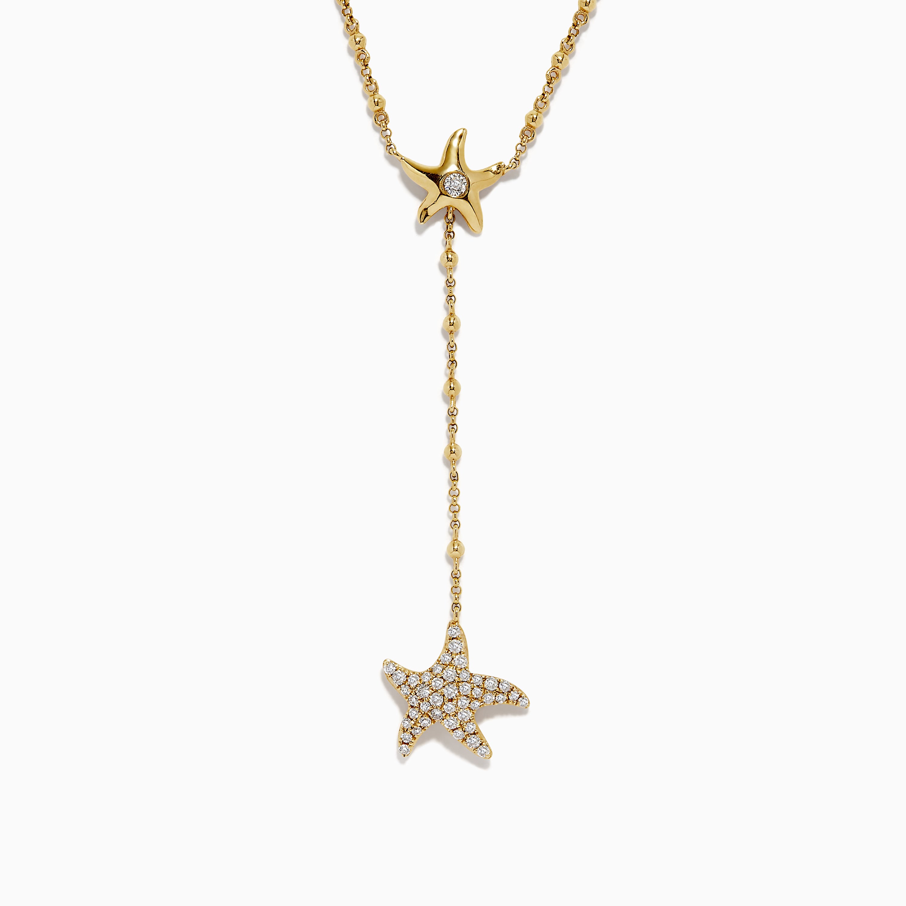 14K Yellow Gold Diamond Starfish Lariat Necklace – effyjewelry.com
