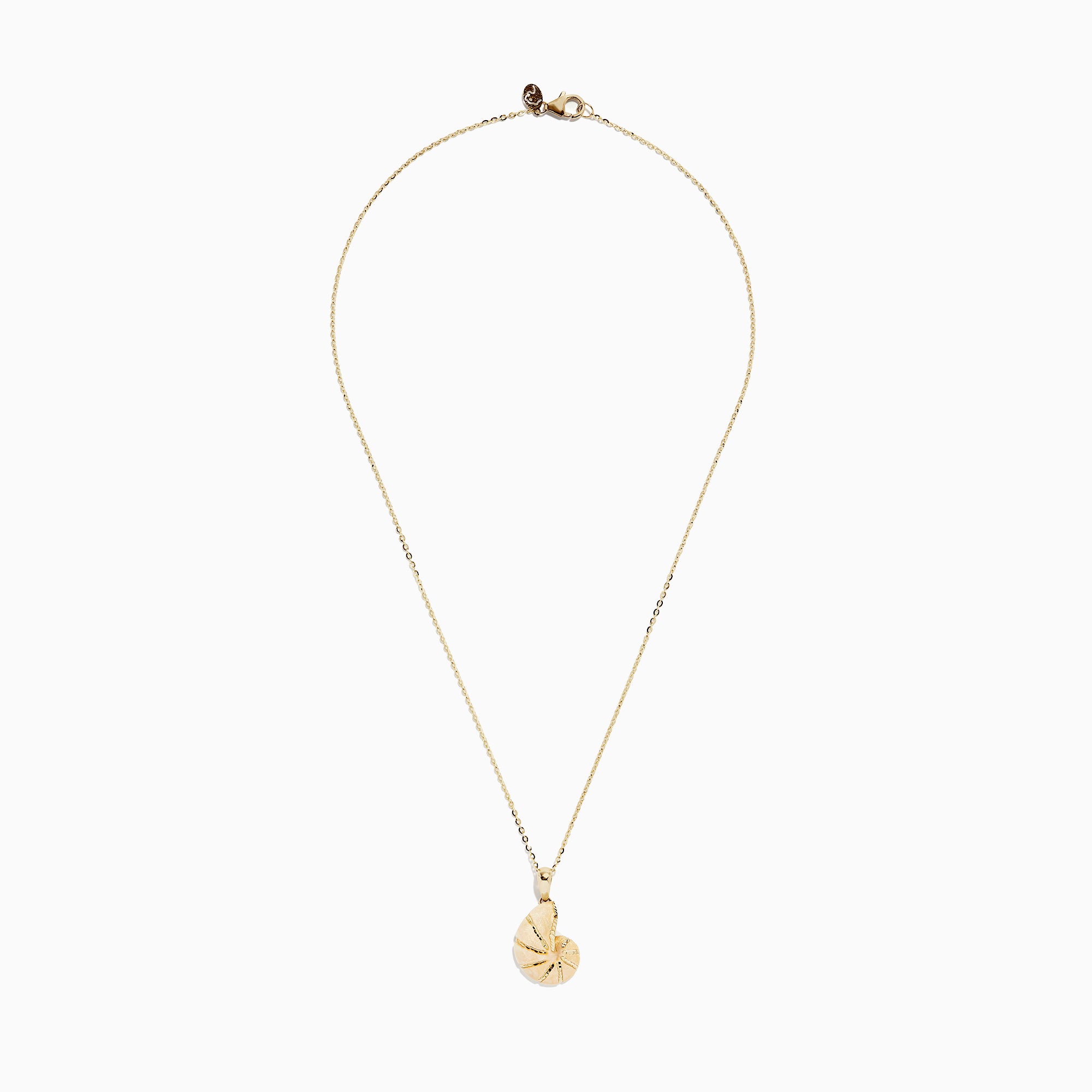Seaside 14K Yellow Gold Swirl Shell Pendant – effyjewelry.com