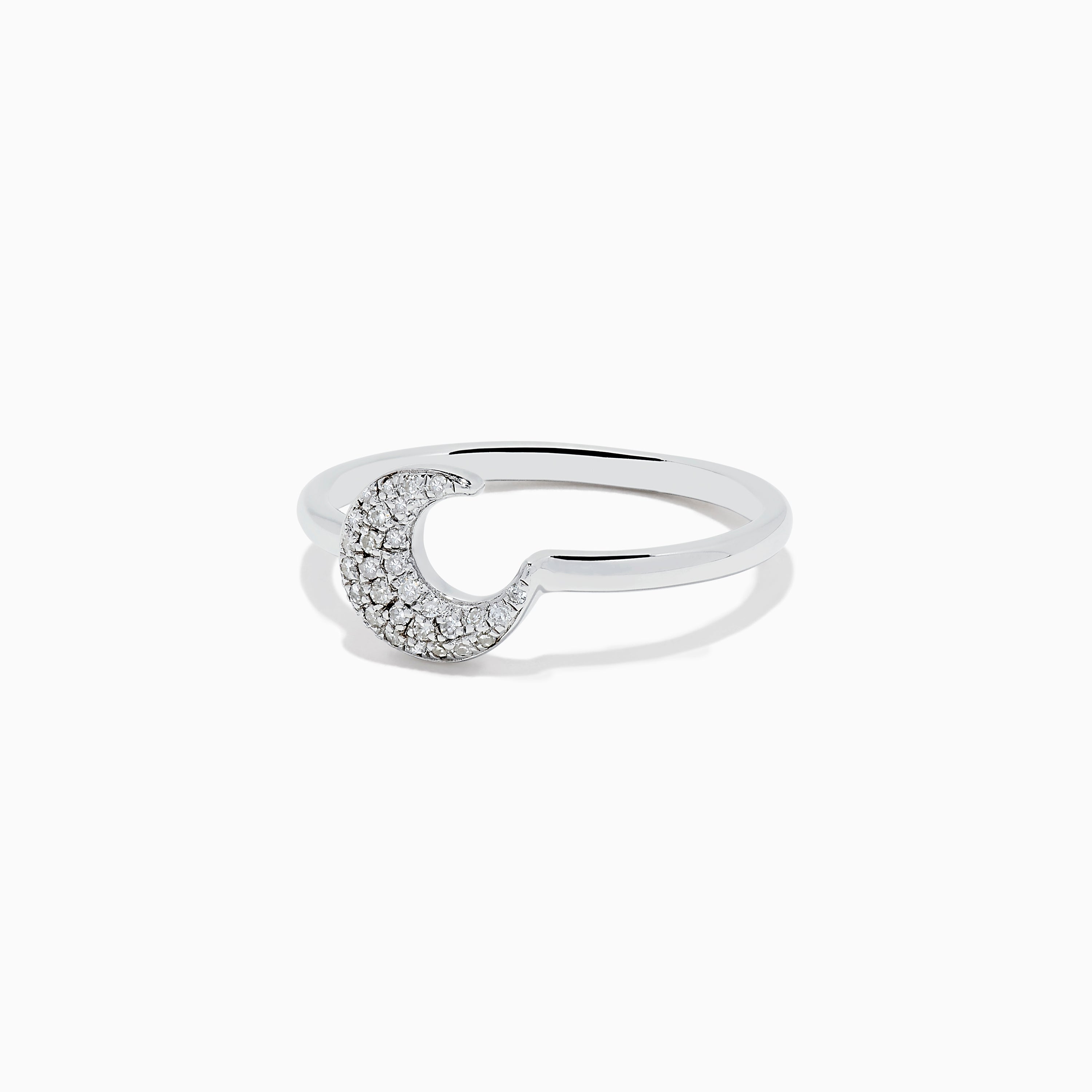 925 Sterling Silver Diamond Moon Ring – effyjewelry.com