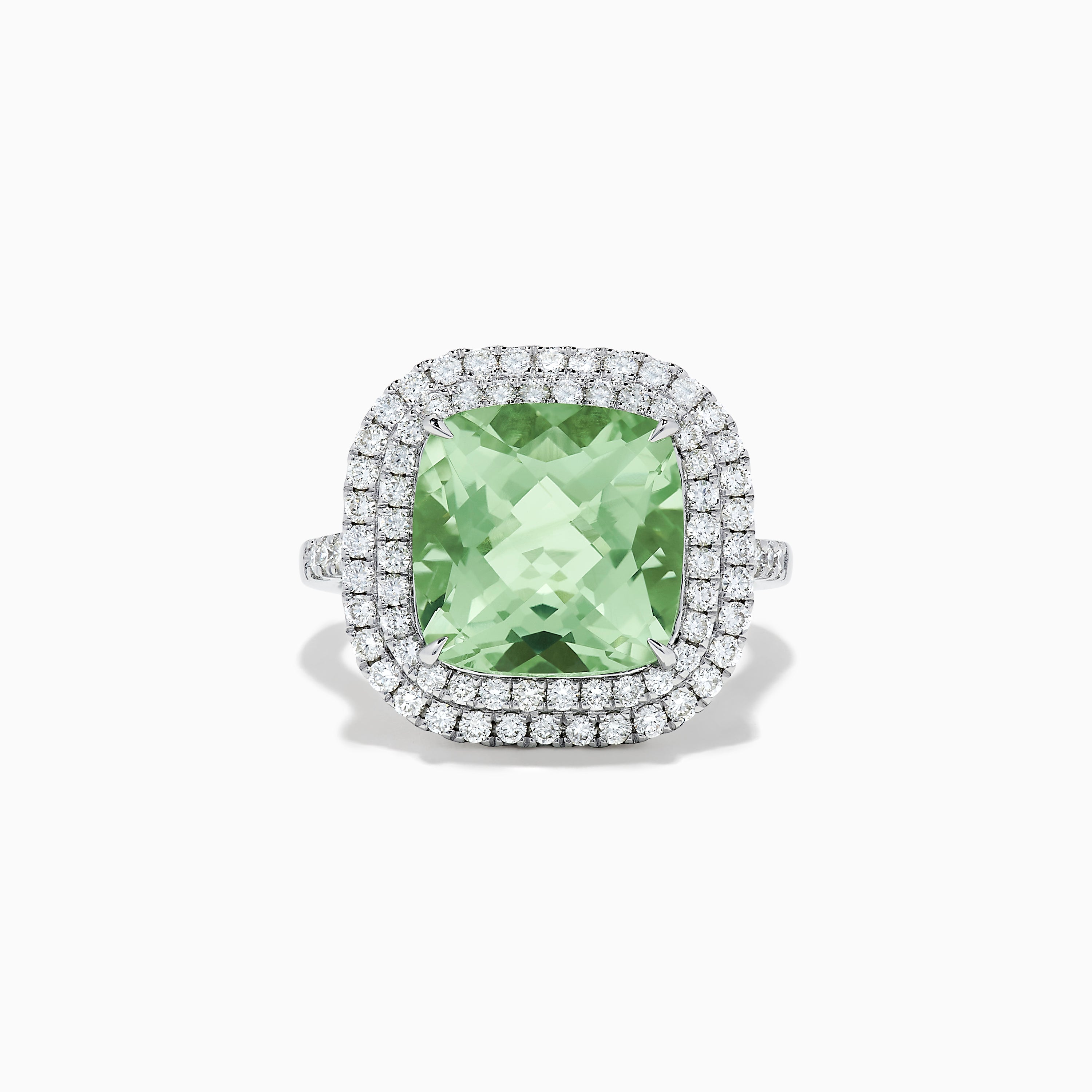 Effy 14K White Gold Green Amethyst and Diamond Ring – effyjewelry.com