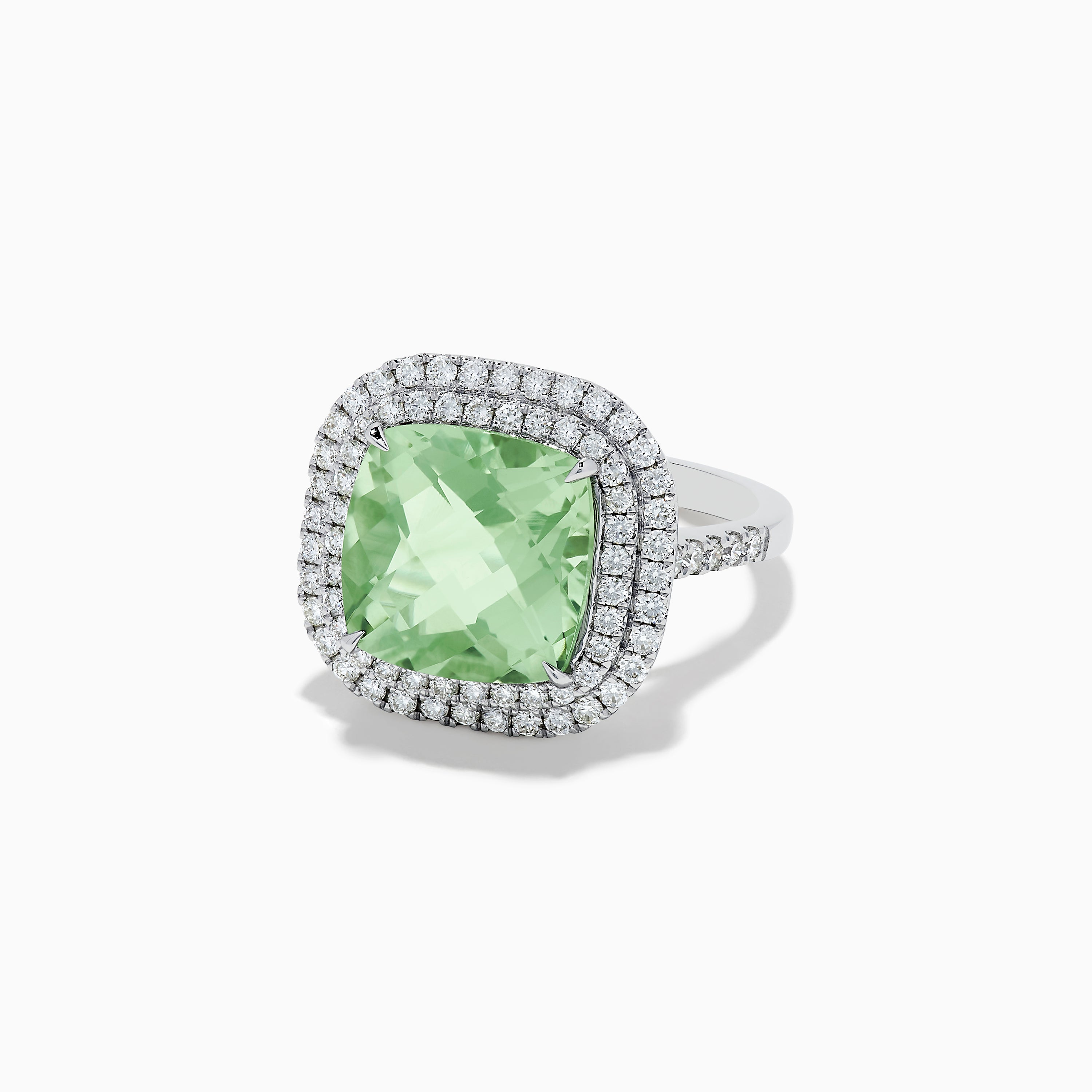 Effy 14K White Gold Green Amethyst and Diamond Ring – effyjewelry.com