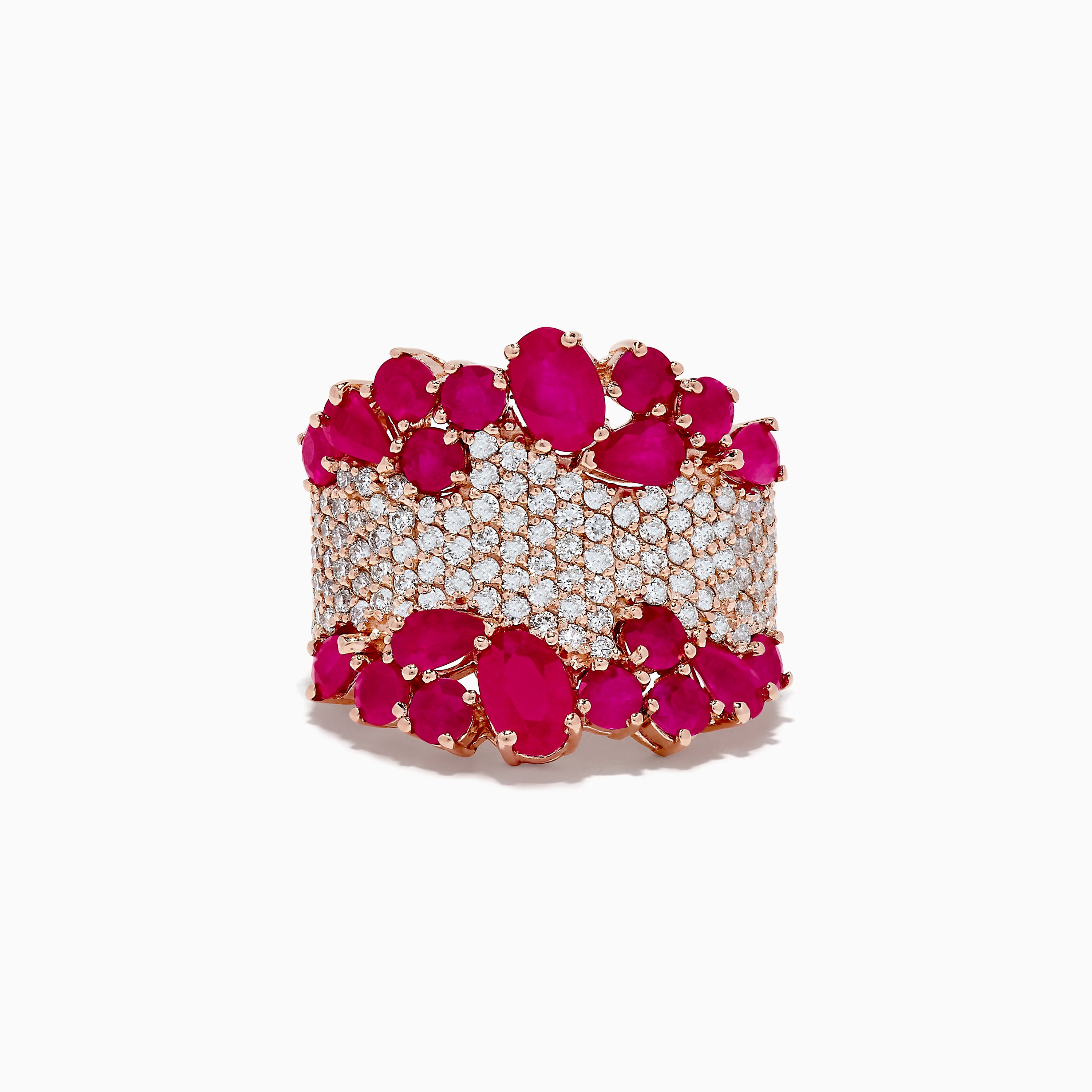 Ruby Royale 14K Rose Gold Ruby and Diamond Cocktail Ring – effyjewelry.com