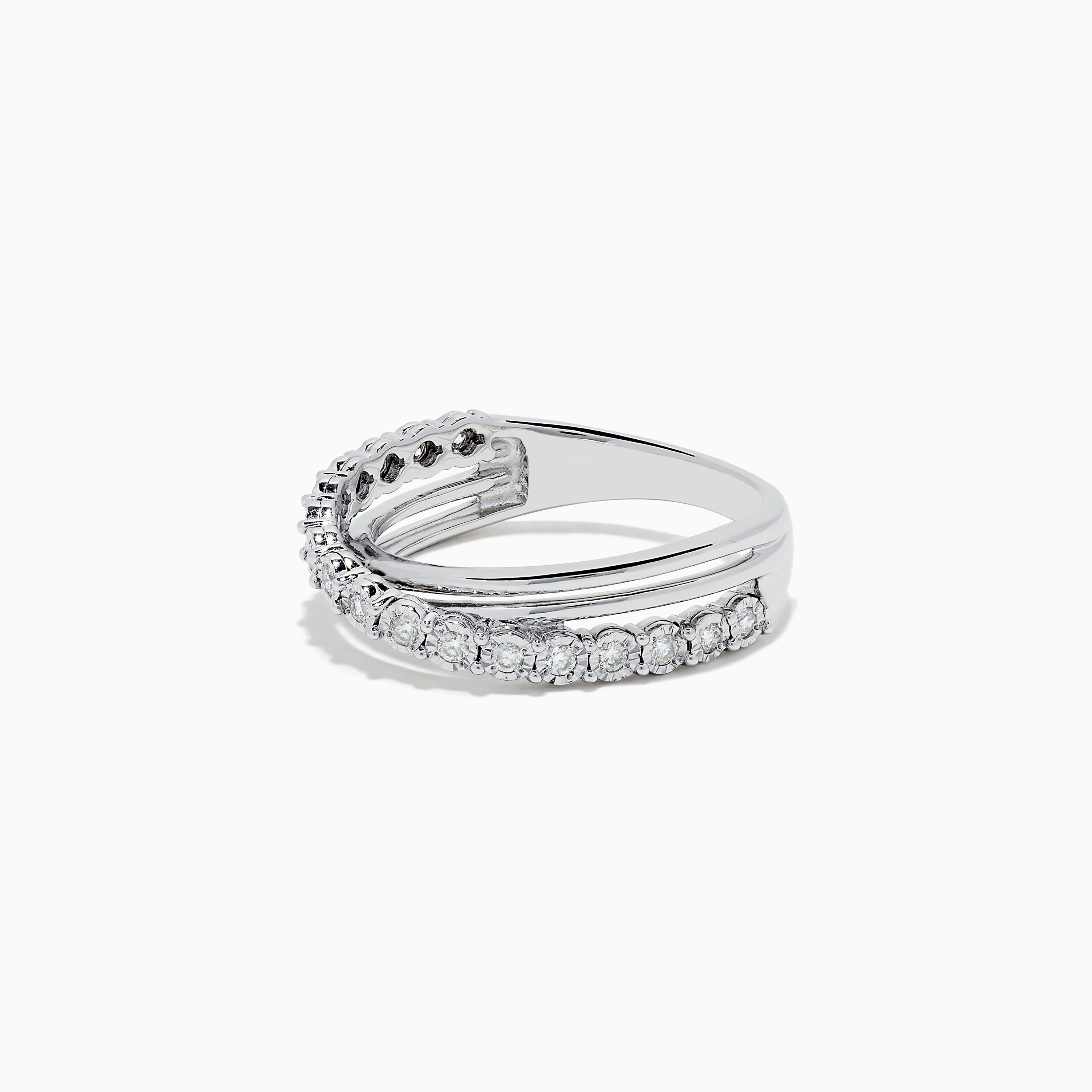 925 Sterling Silver Diamond Crossover Ring, 0.23 TCW – effyjewelry.com