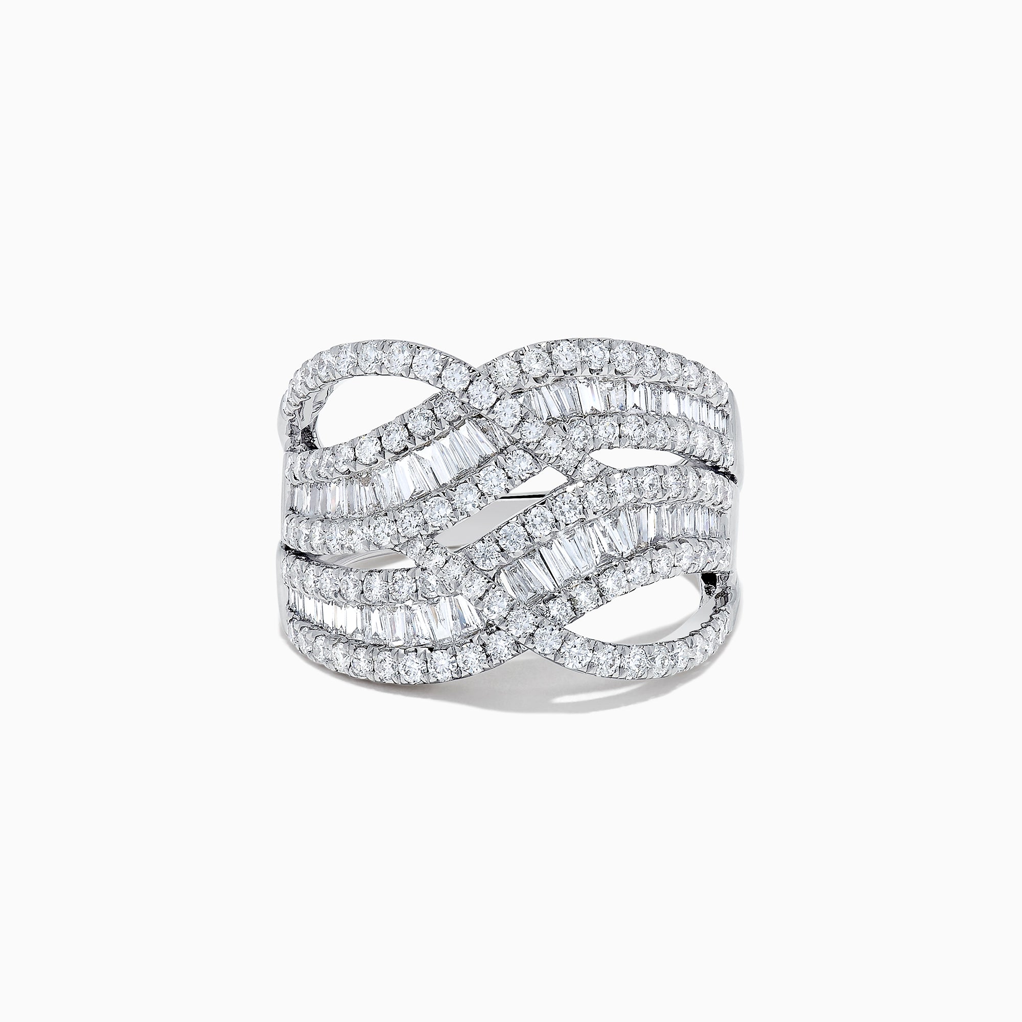 Classique 14K White Gold Diamond Waves Ring, 1.66 TCW – effyjewelry.com