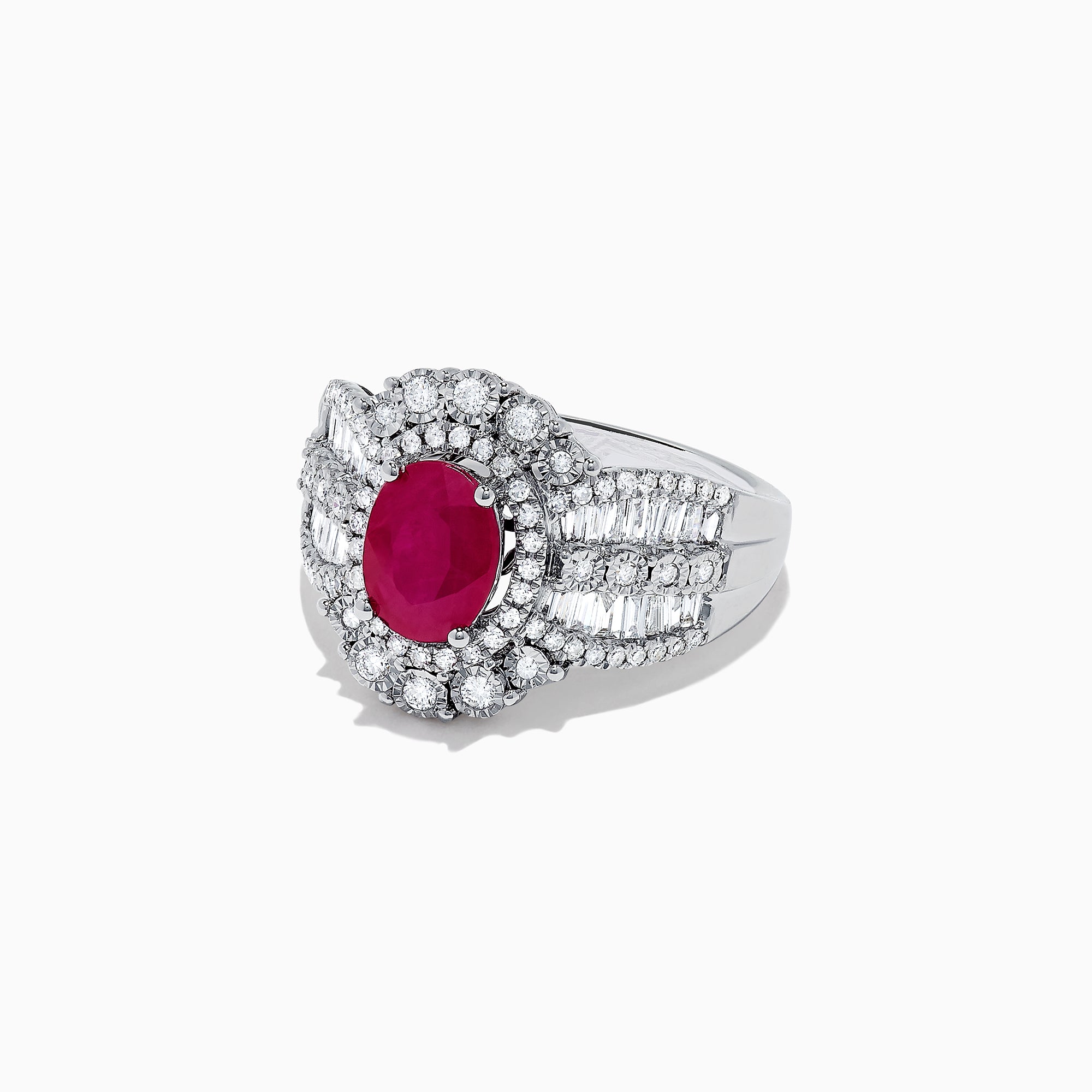 Effy Ruby Royale 14K White Gold Ruby and Diamond Ring, 2.14 TCW ...